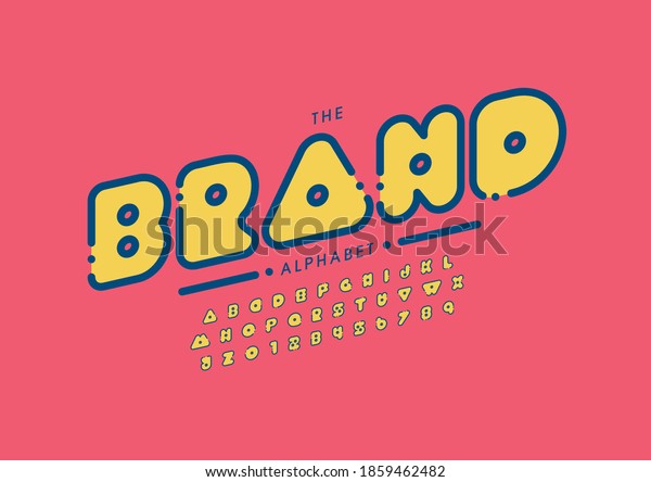 Stylized Brand Alphabet Font Vector Stock Vector (Royalty Free ...