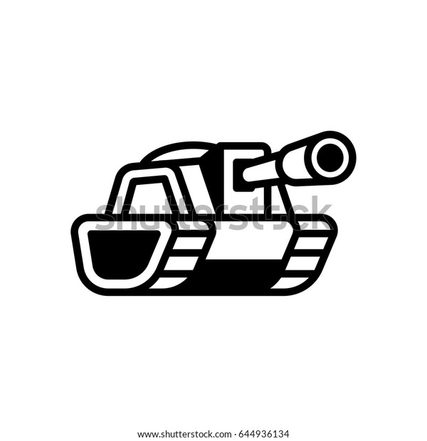 Stylized Cartoon Tank Logo Icon Isolated Stock Vector (Royalty Free ...