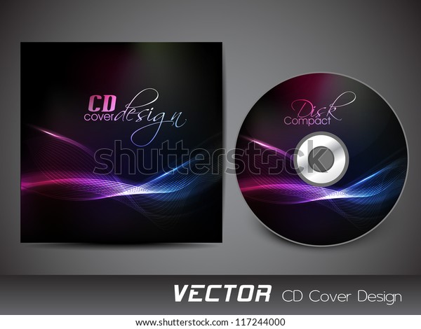 Stylized Cd Cover Design Template Eps Stock Vector (Royalty Free) 117244000