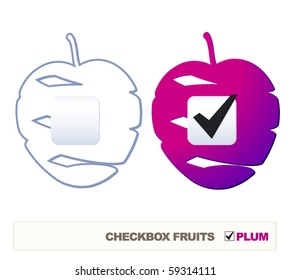 Stylized Checkbox Plum Stock Vector (Royalty Free) 59314111 | Shutterstock