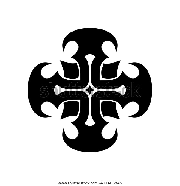 Stylized Christian Cross Vector Illustration Isolated 스톡 벡터(로열티 프리 ...