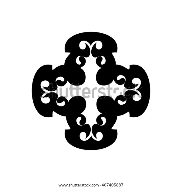 Stylized Christian Cross Vector Illustration Isolated: เวกเตอร์สต็อก ...