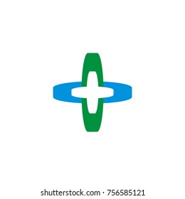 Stylized Cross Logo Design Template Vector Stock Vector (Royalty Free ...