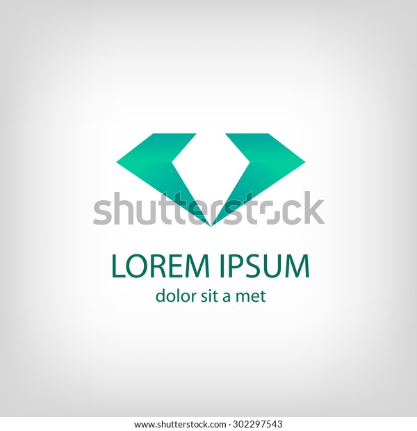 Stylized Diamond Symbol Vector Illustration Logo Stock Vector (Royalty ...