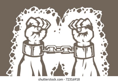 Shackled Hands 스톡 일러스트 72316861 | Shutterstock