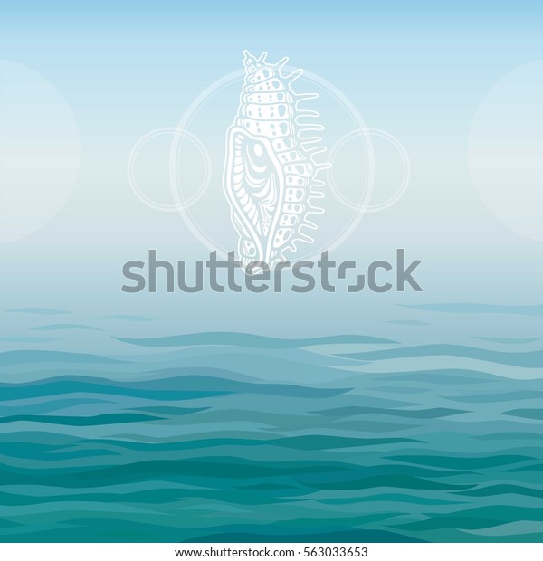 Stylized Drawing Sea Larva Background Sea: vector de stock (libre de ...