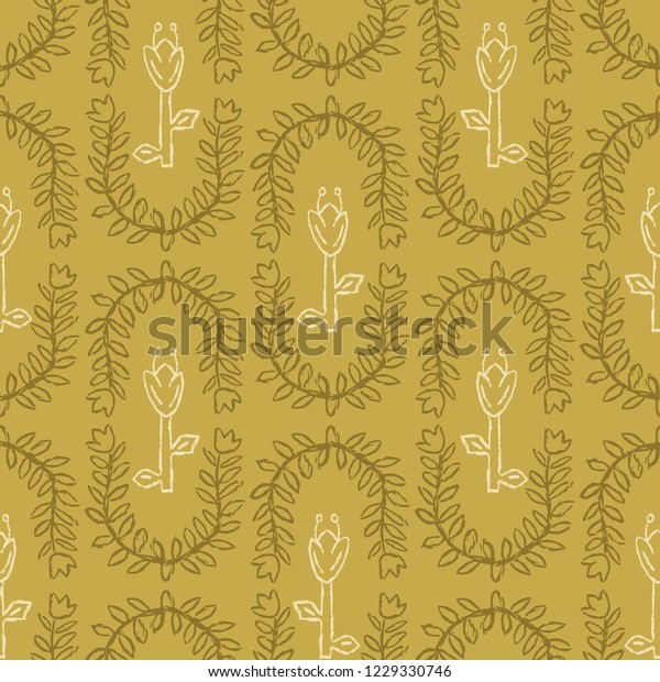 Stylized Dutch Tulip Trellis Seamless Vector Stock Vector (Royalty Free ...
