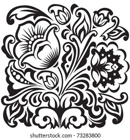 Stylized Floral Design Stock Vector (Royalty Free) 73283800 | Shutterstock