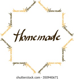Stylized Frame Word Homemade Vector Illustration Stock Vector (Royalty ...