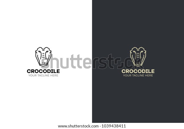 Stylized Geometric Crocodile Head Illustration Vector Stock Vector ...