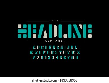 Stylized Headline Alphabet Font Vector Stock Vector (Royalty Free ...