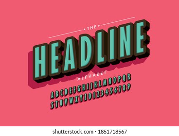 Stylized Headline Alphabet Font Vector Stock Vector (Royalty Free ...