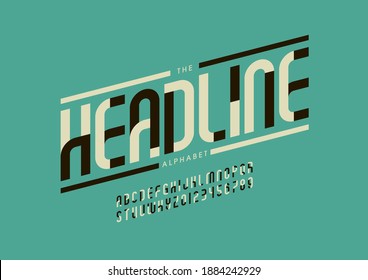Stylized Headline Alphabet Font Vector Stock Vector (Royalty Free ...