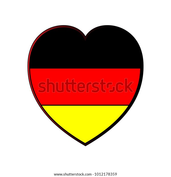 Stylized Heart German Flag On White Stock Vector (Royalty Free ...