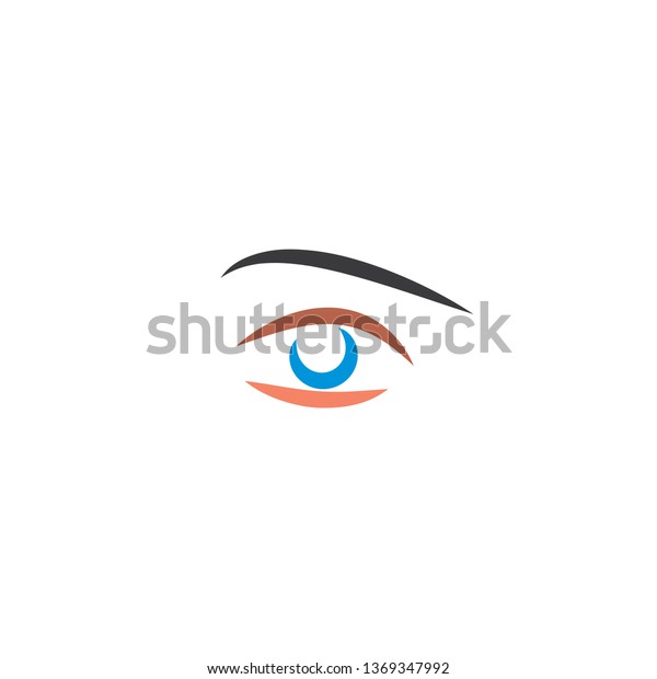 Stylized Human Eye Logo Sign Vector: vetor stock (livre de direitos ...
