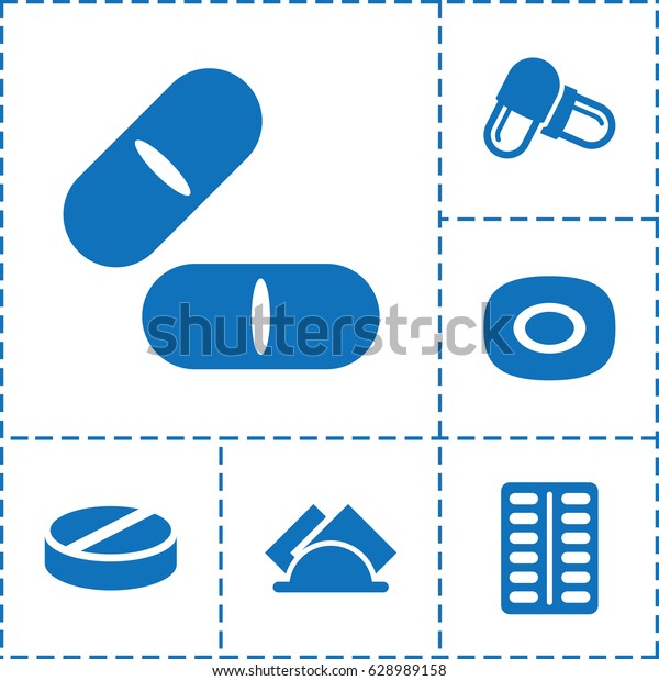 Stylized Icon Set 6 Stylized Filled Stock Vector (Royalty Free ...
