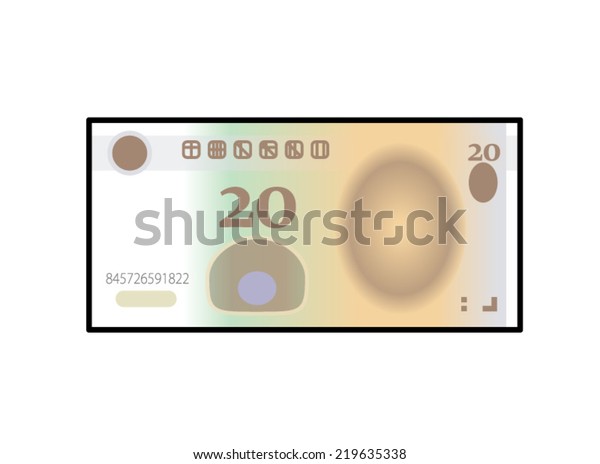 Stylized Iconic 20 Yuan Chinese Renminbi Stock Vector (Royalty Free ...