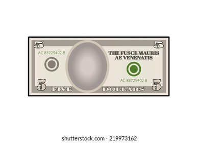 Stylized Iconic 1 Usd Bank Note Stock Vector (Royalty Free) 219973195 ...