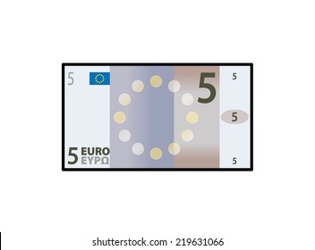 Stylized Iconic Colourful 5 Euro Bank Stock Vector (Royalty Free ...