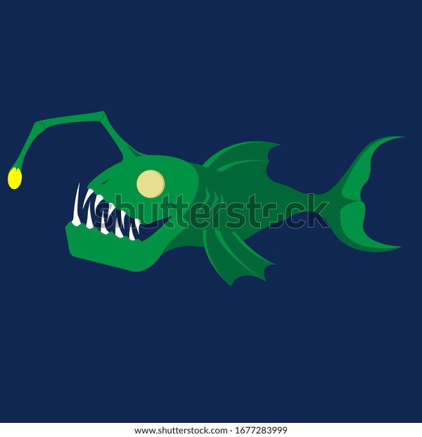 Stylized Illustration Deep Sea Fish Stock Vector (Royalty Free ...