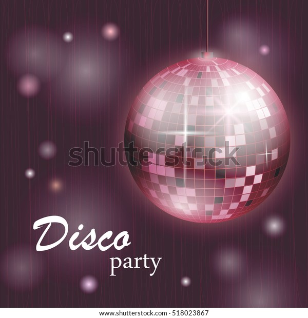 Stylized Image Disco Ball On Dark Stock Vector (Royalty Free) 518023867 ...