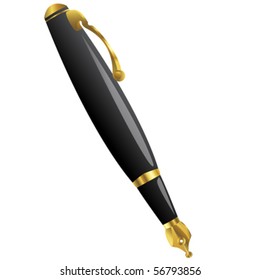 Stylized Ink Pen Isolated On White Stock Vector (Royalty Free) 56793856 ...