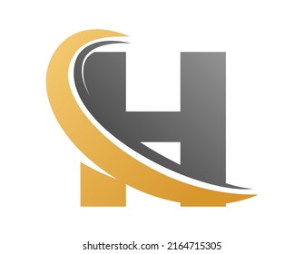 Stylized Letter H Monogram Logo Sticker Stock Vector (Royalty Free ...