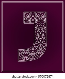 Stylized Letter J Paper Cutting Wood Stock Vector (Royalty Free ...