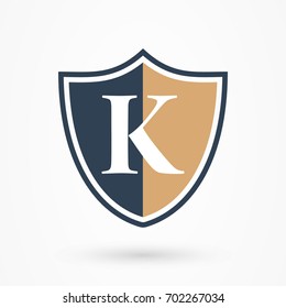 Stylized Letter K Shield Logo Icon Stock Vector (Royalty Free ...