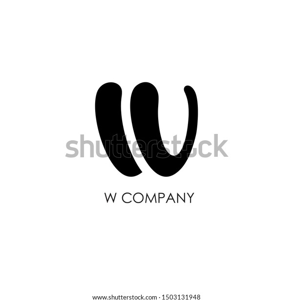 Stylized Letter W Template Logo Company Stock Vector (Royalty Free ...