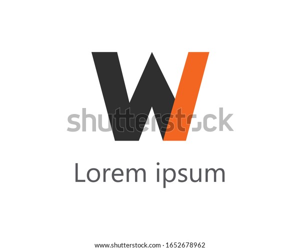 Stylized Letter W Template Logo Company Stock Vector (Royalty Free ...
