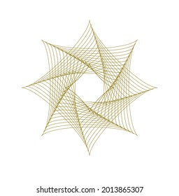 Stylized Linear Gold Star Logo Shape Stock Vector (Royalty Free ...