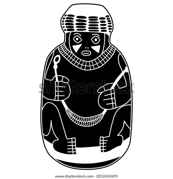 Stylized Man Nazca Art Native American Stock Vector (Royalty Free ...