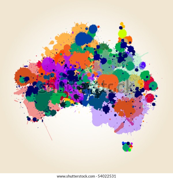 Stylized Map Australia Abstract Art Stock Vector (Royalty Free ...