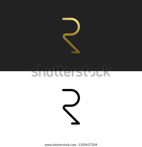 Stylized Minimal Unique Letter R Logo Stock Vector (Royalty Free ...