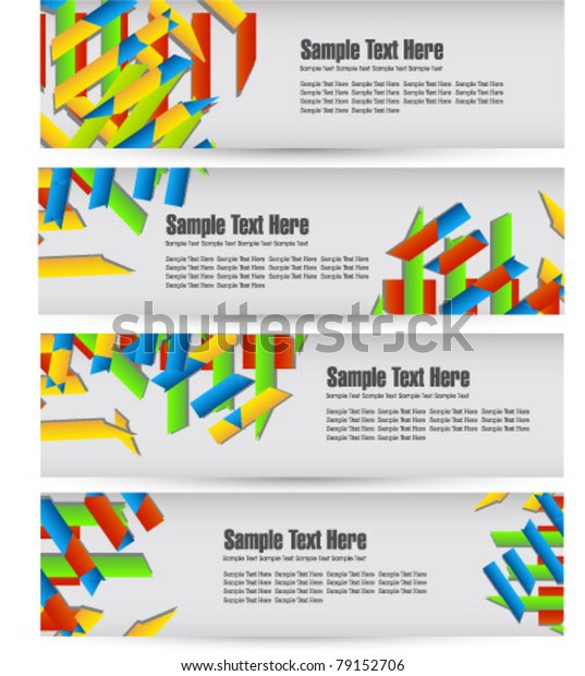 Stylized Modern Banners Stock Vector (Royalty Free) 79152706