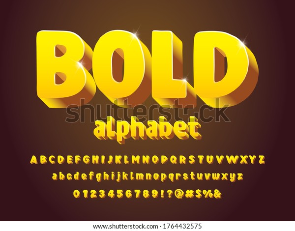 Stylized Modern Bold Alphabet Design Uppercase Stock Vector (Royalty ...