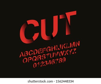 Stylized Modern Cut Abstract Font Set Stock Vector (Royalty Free ...