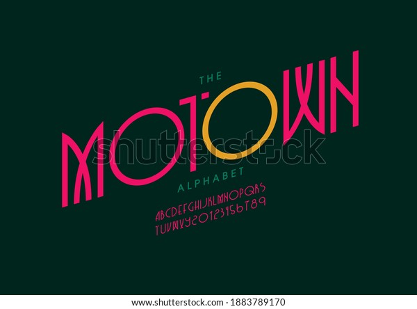 Stylized Motown Alphabet Font Vector Stock Vector (Royalty Free) 1883789170