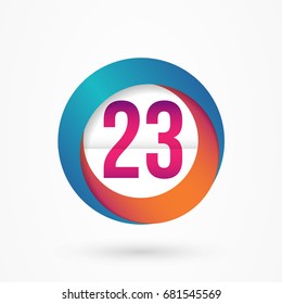 Number 23 Template Design Stock Vector (Royalty Free) 1638175405 ...