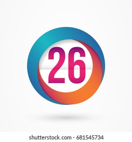 Stylized Number 28 Design Template Stock Vector (Royalty Free ...