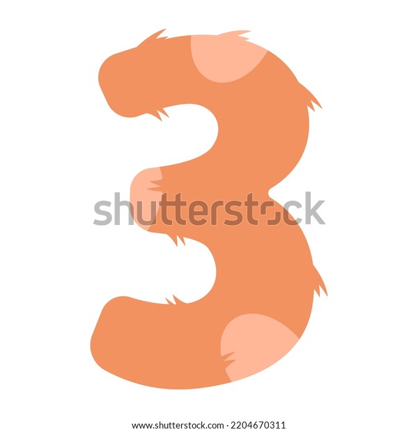 Stylized Number 3 Print Suitable Greeting Stock Vector (Royalty Free ...