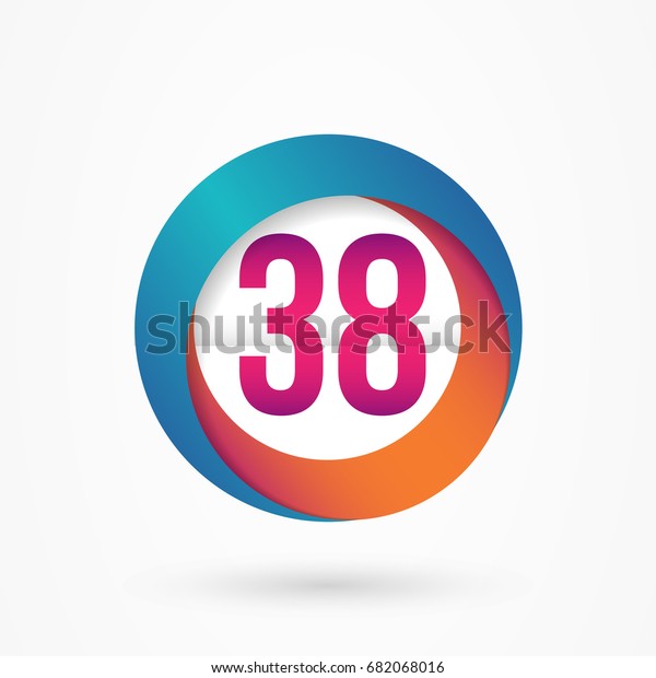 Stylized Number 38 Design Template Stock Vector (Royalty Free) 682068016