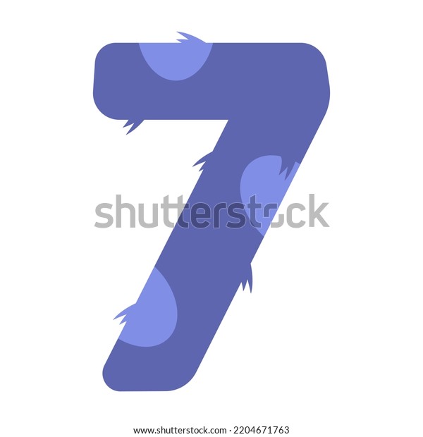 Stylized Number 7 Print Suitable Greeting Stock Vector (Royalty Free ...