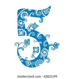 Stylized Number Five Symbol Design Stock Illustration 43942255 ...