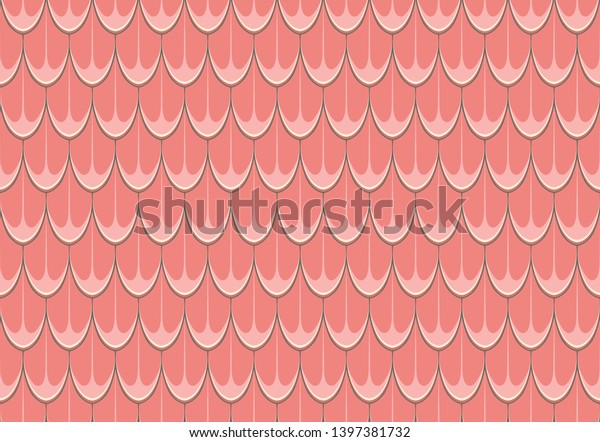 Stylized Pink Scales Shingles Feathers Seamless Stock Vector (Royalty ...