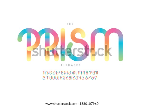 Stylized Prism Alphabet Font Vector Stock Vector (Royalty Free ...