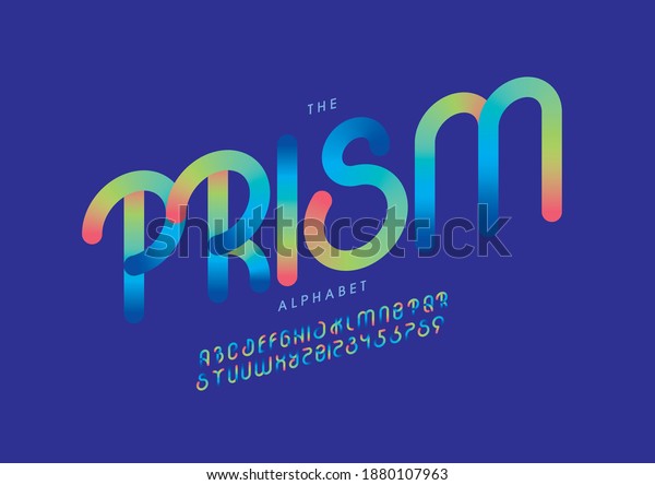 Stylized Prism Alphabet Font Vector Stock Vector (Royalty Free ...