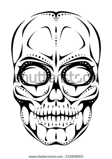 Stylized Skull Stock Vector (Royalty Free) 232868005