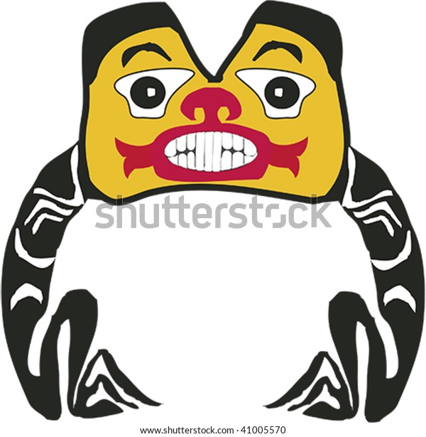 Stylized Smiling Beaver Rendered Northwest Coast Stock Vector (Royalty ...